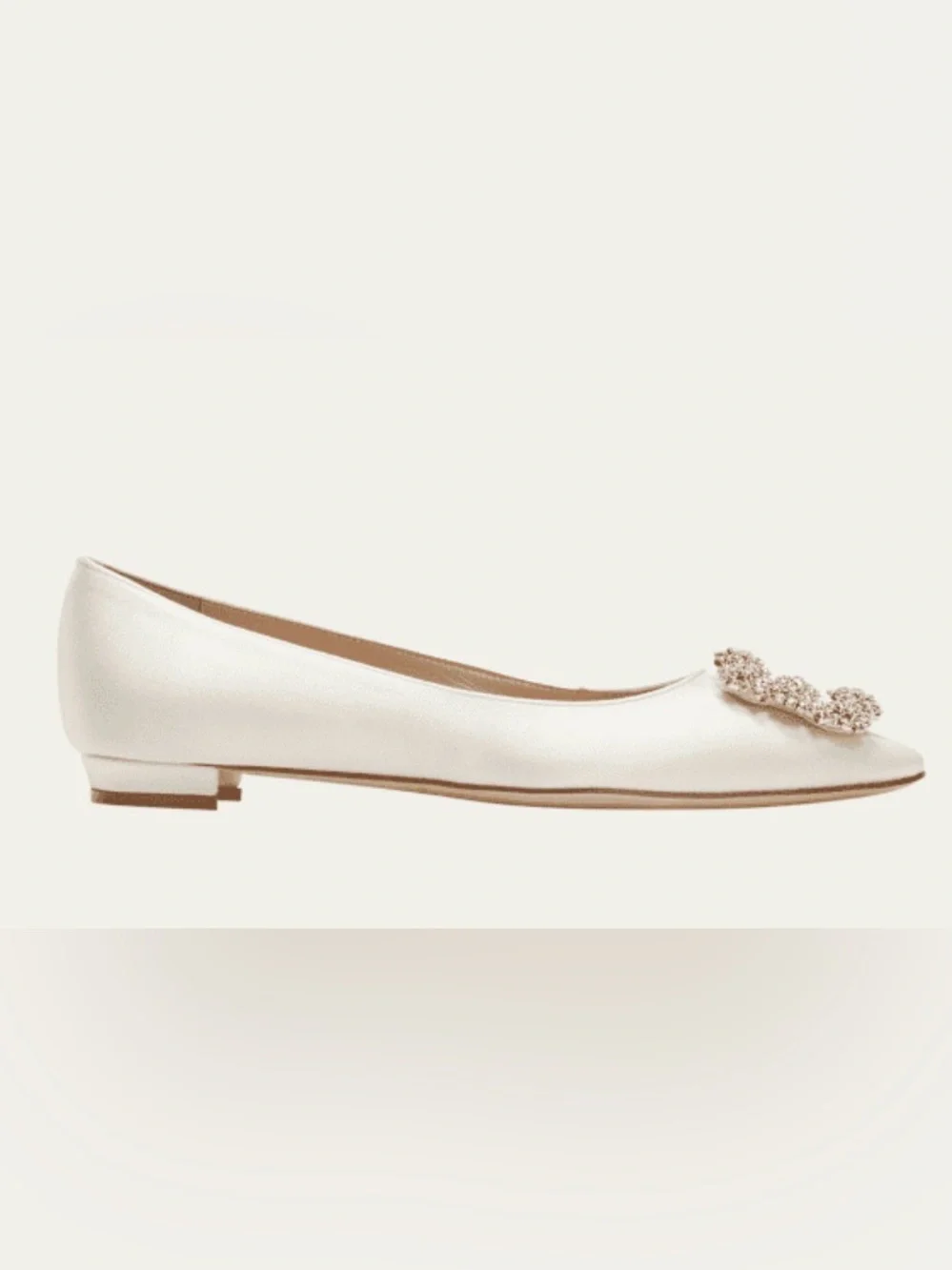 Manolo Blahnik | Shoes | Manolo Blahnik Hangisi Ivory Satin Crystal ...